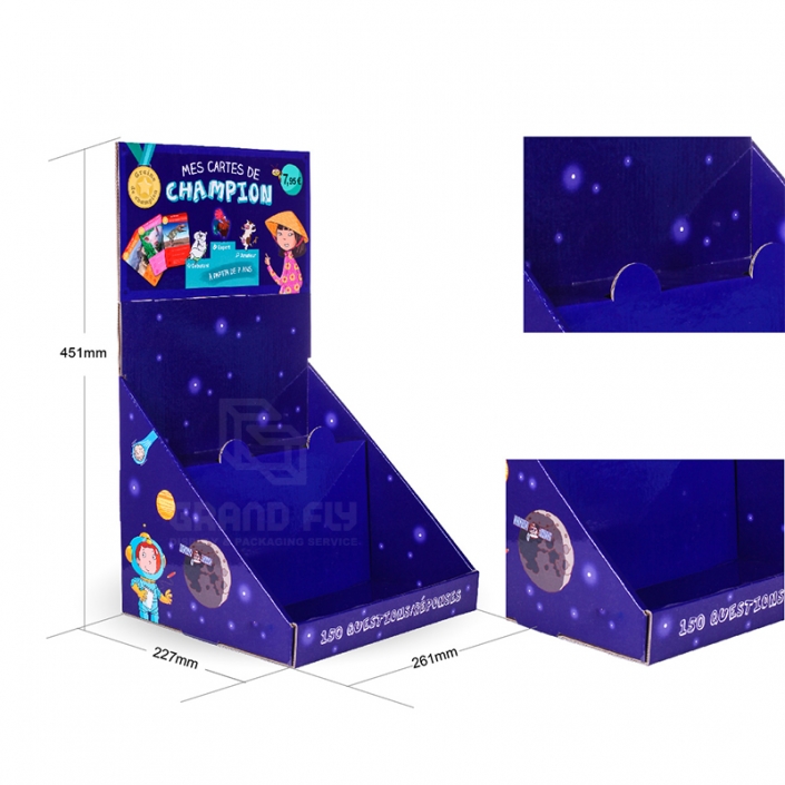 Custom Printed 2 Tier Cardboard CDU Display Box for Book | Grand Fly