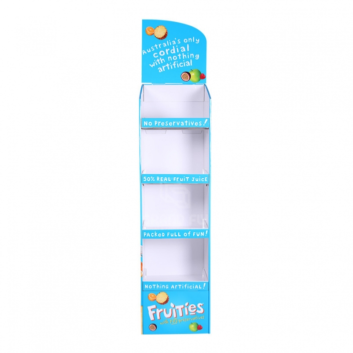 4 Tier Cardboard Floor Display For Drinks/Beverages | Grand Fly
