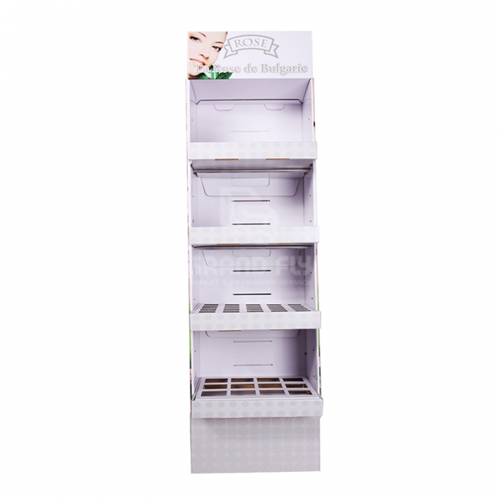 Corrugated Carton Floor Shipper Display Stand for Facial Cream | Grand Fly