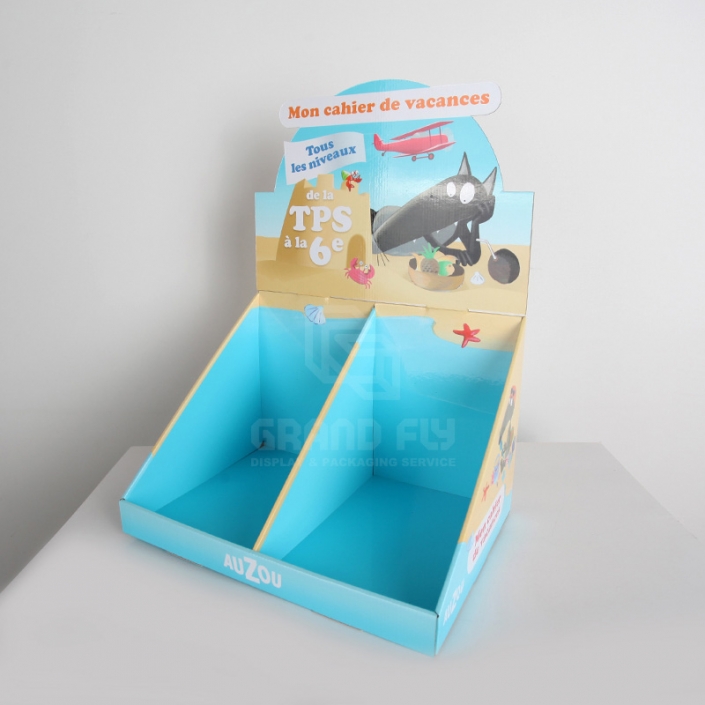 Custom Cardboard Counter Display with Dividers for Books | Eco-Friendly ...