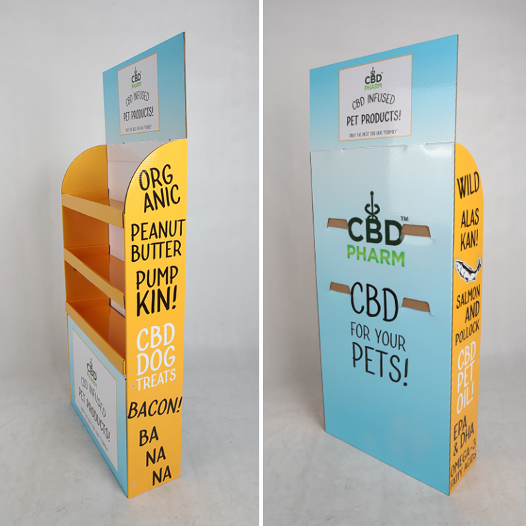 Custom Cardboard Pet Product Display Shelf | Eco-Friendly & Customizable