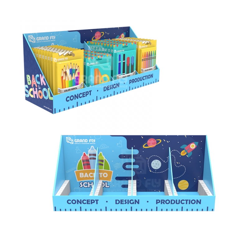 Custom Cardboard Stationery Countertop Displays for Pen | Grand Fly