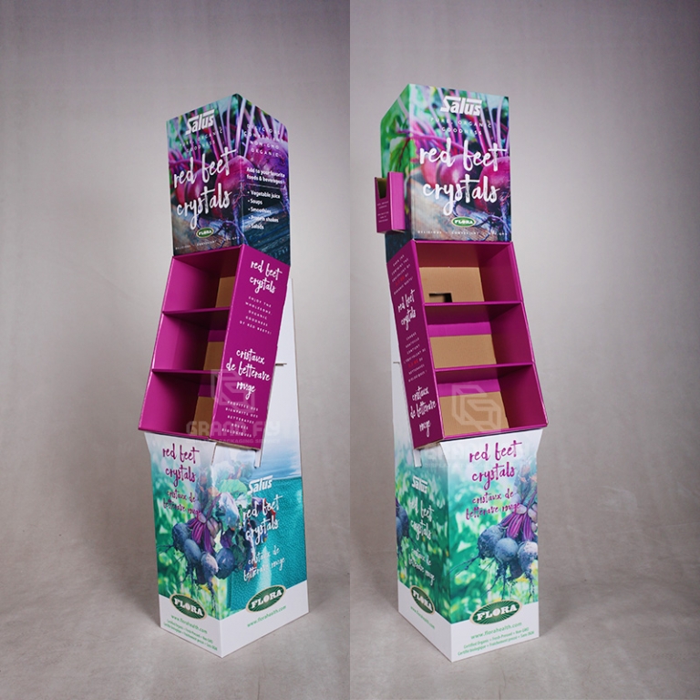 Custom Corrugated Floor Display Shipper for Health Products | Eco ...