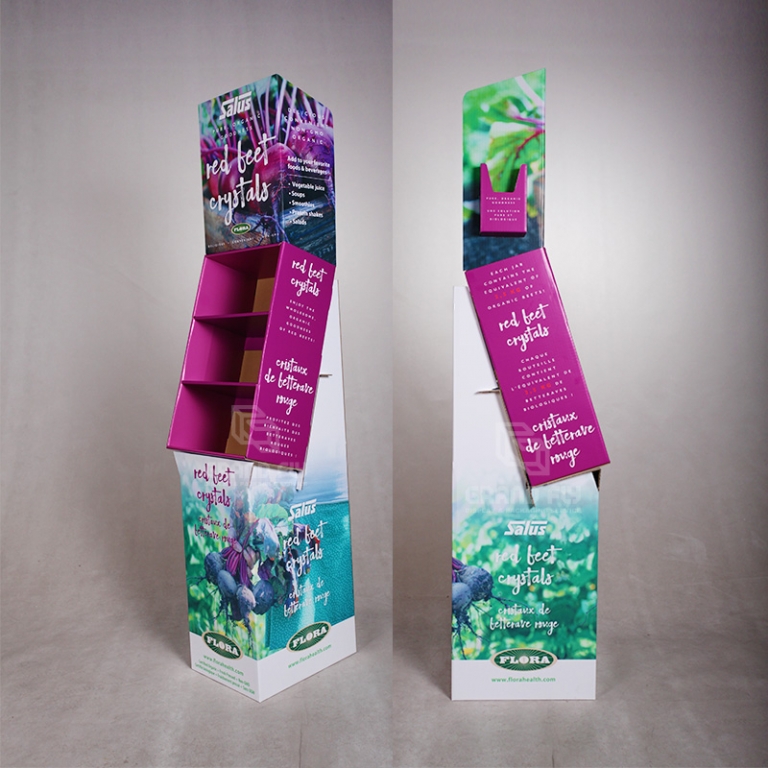 Custom Corrugated Floor Display Shipper for Health Products | Eco ...