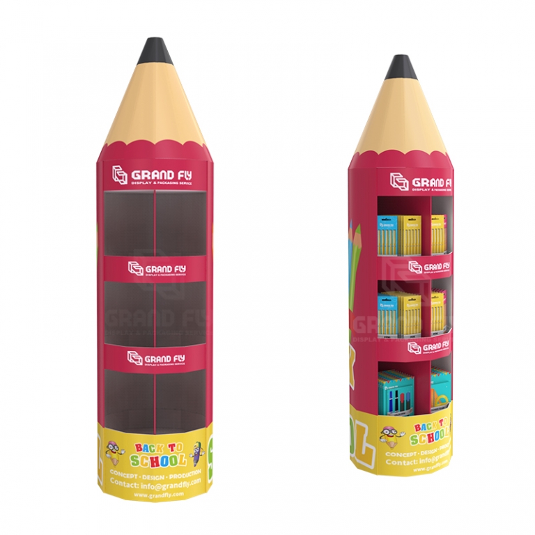 Custom Pencil-Shaped Cardboard Pen Displays – Eco-Friendly & Brandable