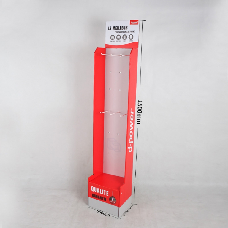 Custom Corrugated Retail Displays with Hooks for Cell Phone Accessories ...