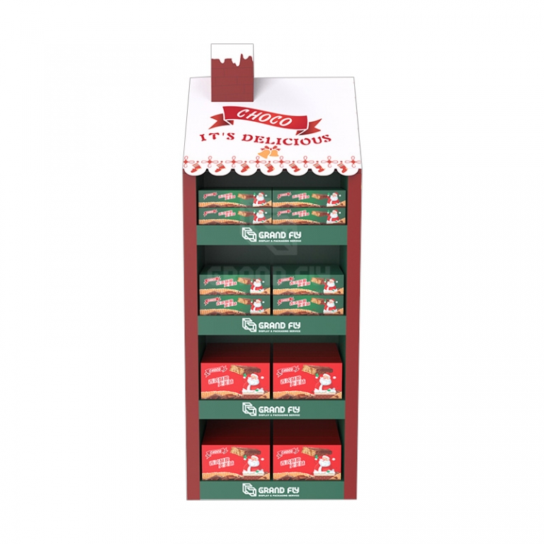 Custom Chimney Design Xmas Cardboard POP Displays | Grand Fly