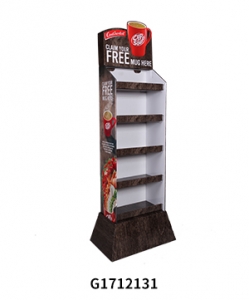 Custom Cardboard POP Floor Displays, Corrugated FSDU Stand