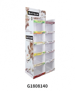 Custom Cardboard POP Floor Displays, Corrugated FSDU Stand