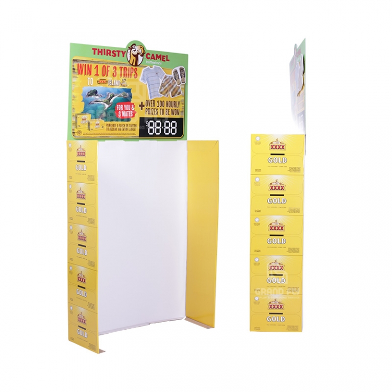 Custom Beer Cardboard Floor Case Stacker – Eco-Friendly & Stackable