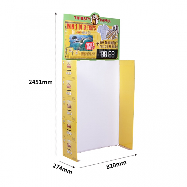 Custom Beer Cardboard Floor Case Stacker – Eco-Friendly & Stackable