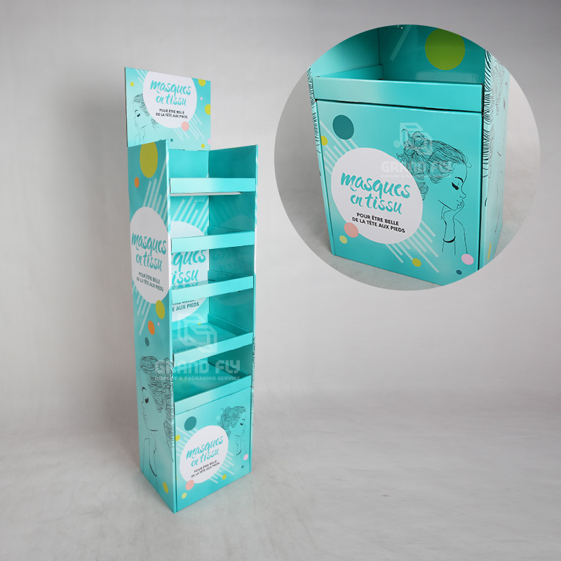 Custom 5 Shelf Cardboard Display Rack for Bath Ball | Grand Fly