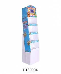 Custom Cardboard POP Floor Displays, Corrugated FSDU Stand