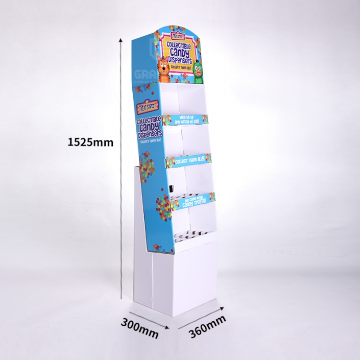 Custom Cardboard Floor Shipper Displays with Tier for Candies | Eco ...
