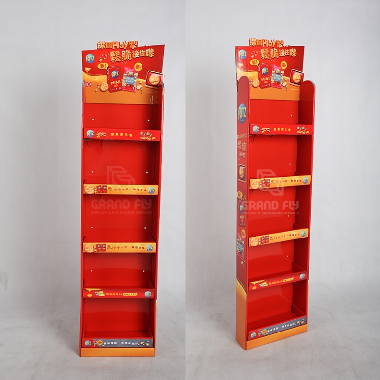 Custom Printed 5-Shelf Cardboard Hangsell for Biscuits | Eco-Friendly ...