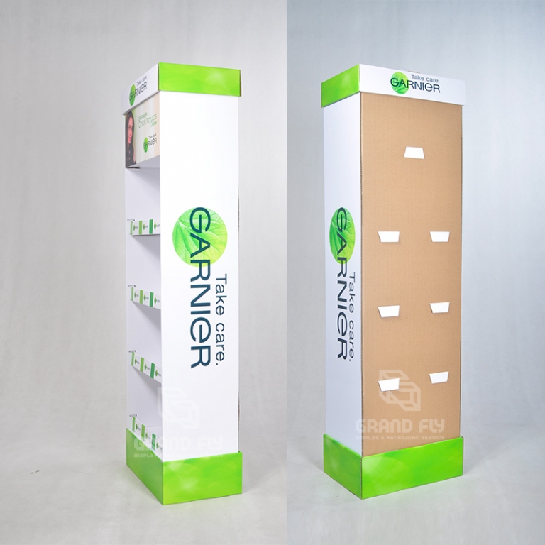 Garnigr Skin Care Floor Display Unit – Custom Cardboard Retail Stand ...