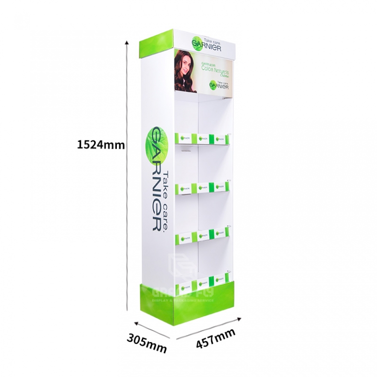 Garnigr Skin Care Floor Display Unit – Custom Cardboard Retail Stand ...