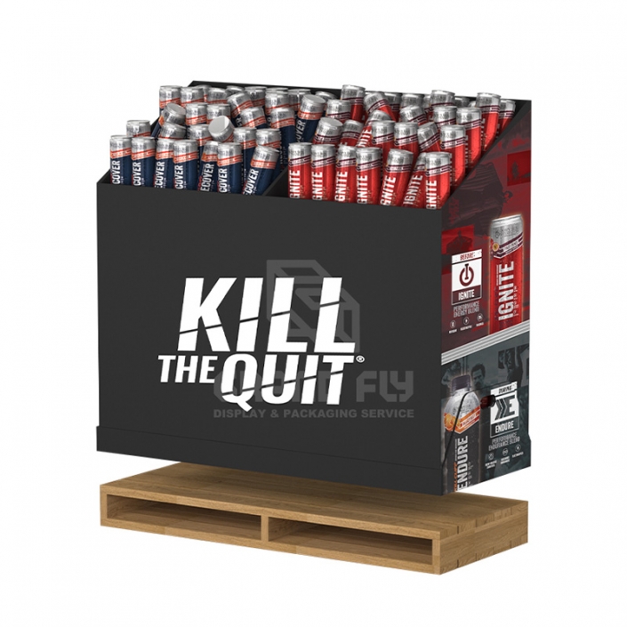 Walmart Cardboard Half Pallet Display Bin for Energy Drinks | Grand Fly