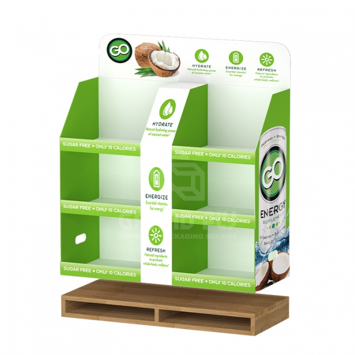 Custom Cardboard Half Pallet Display Stand for Drinks – Eco-Friendly ...