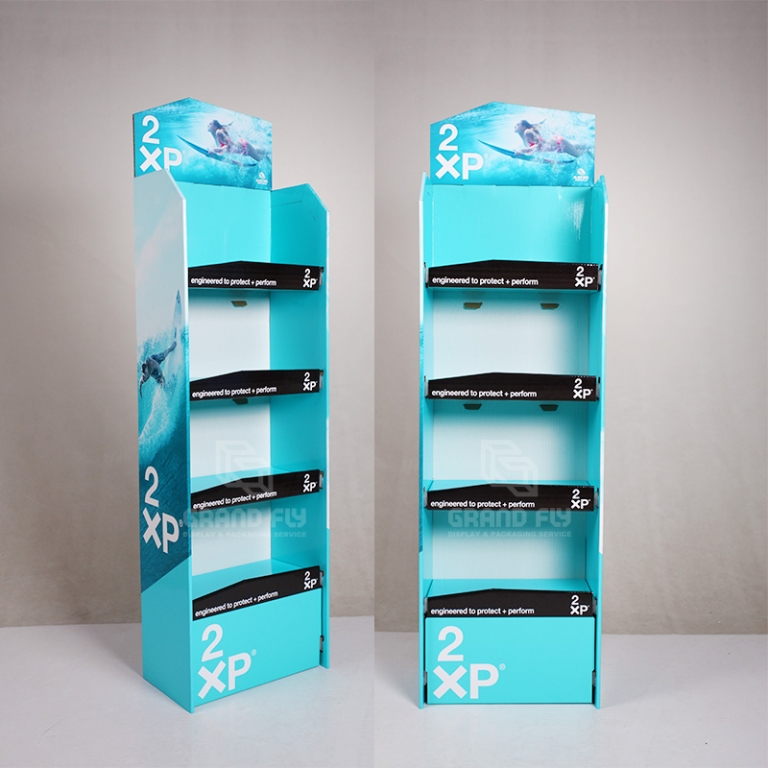 Custom Cardboard Floor Displays - Easy Assembly Shelf for Retail ...