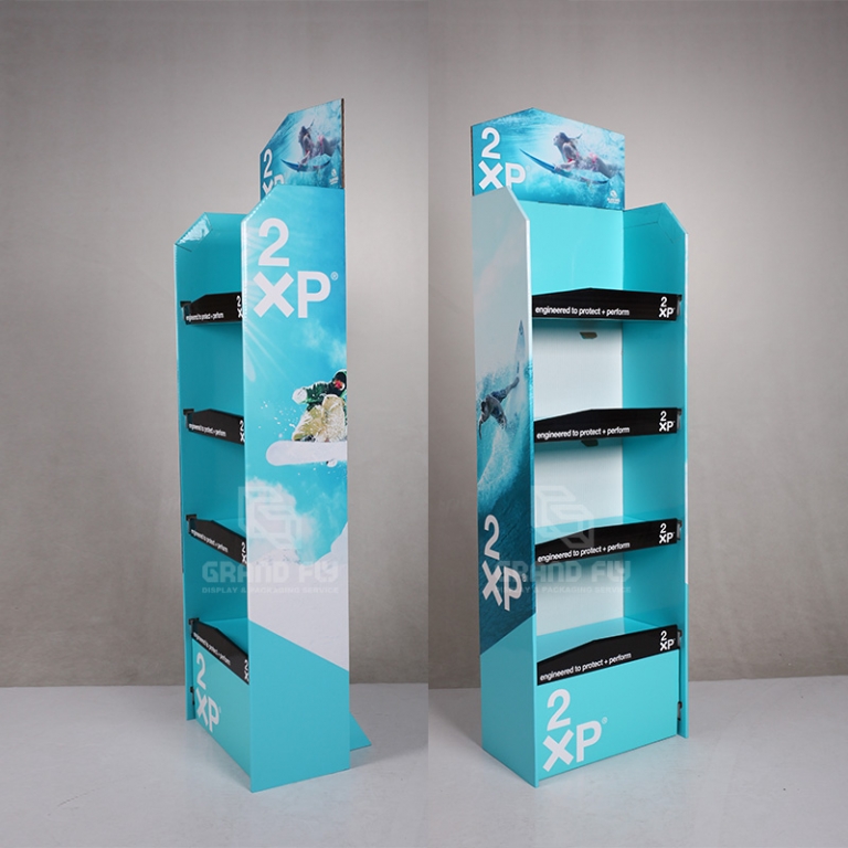 Custom Cardboard Floor Displays - Easy Assembly Shelf for Retail ...