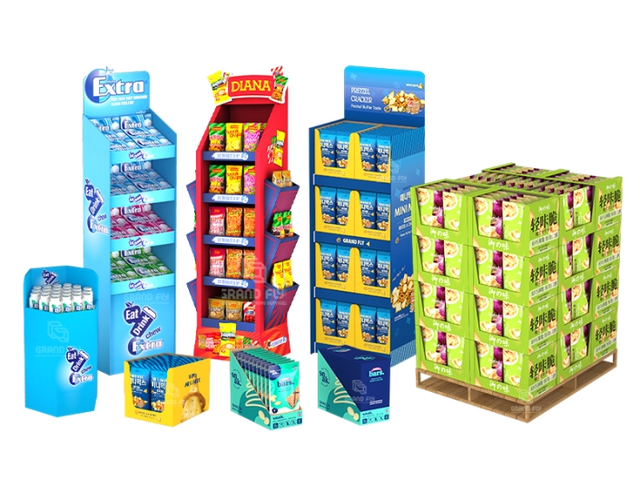 Custom POP Cardboard Corrugated Retail Food Displays