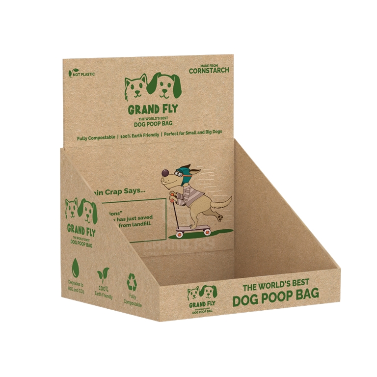 Custom Kraft Paper Foldable Display Boxes Eco-friendly Shelf Ready ...
