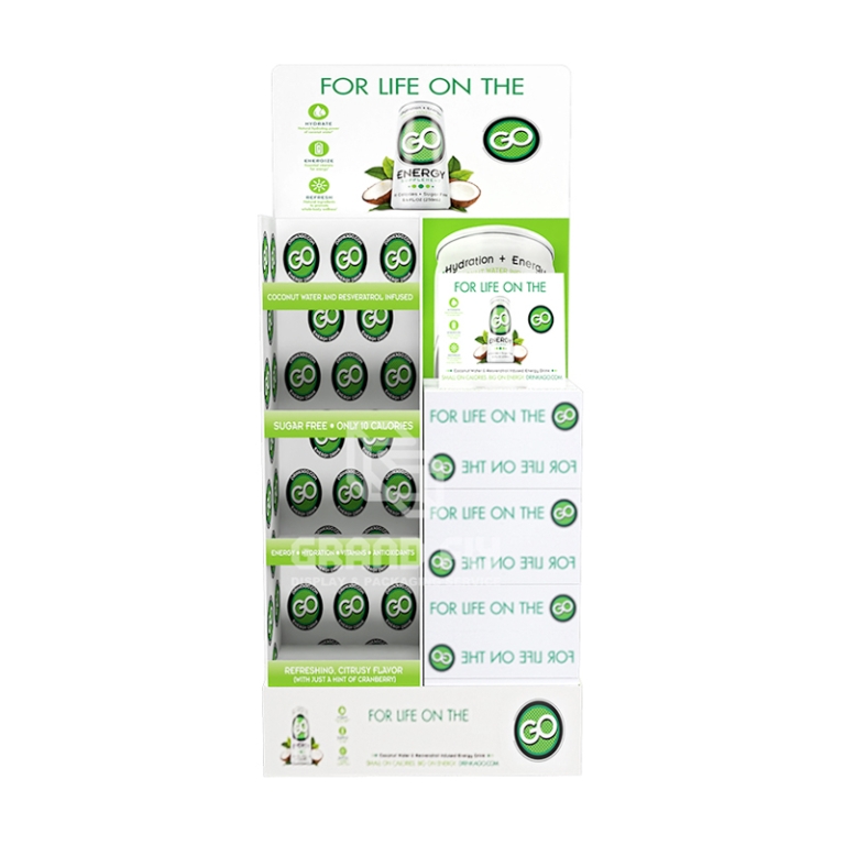 Custom Cardboard Floor Display & Case Stacker for Energy Drinks/Beer ...