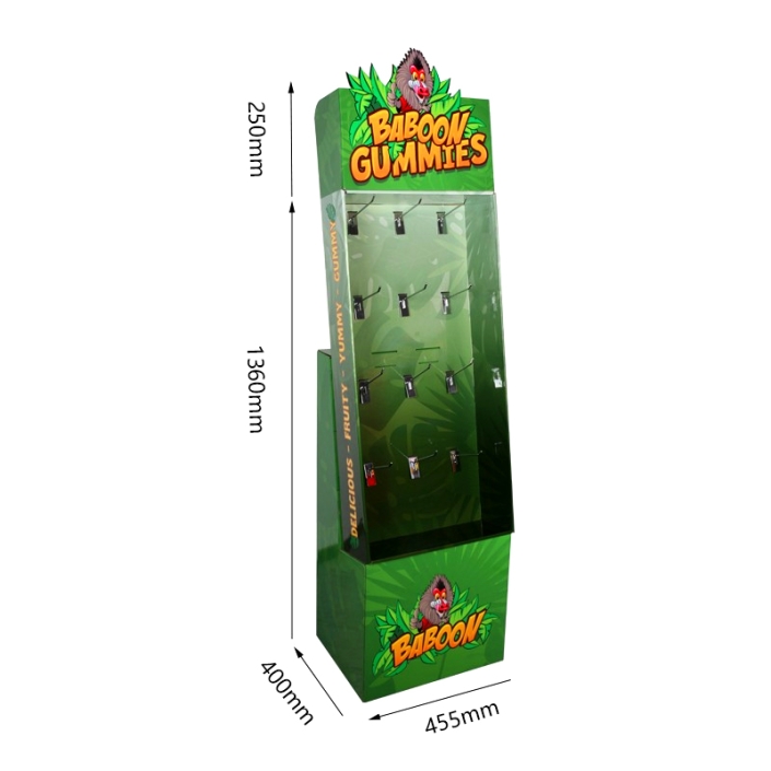Custom Corrugated Power Wing Floor Shipper Display Box for Candy Bags ...