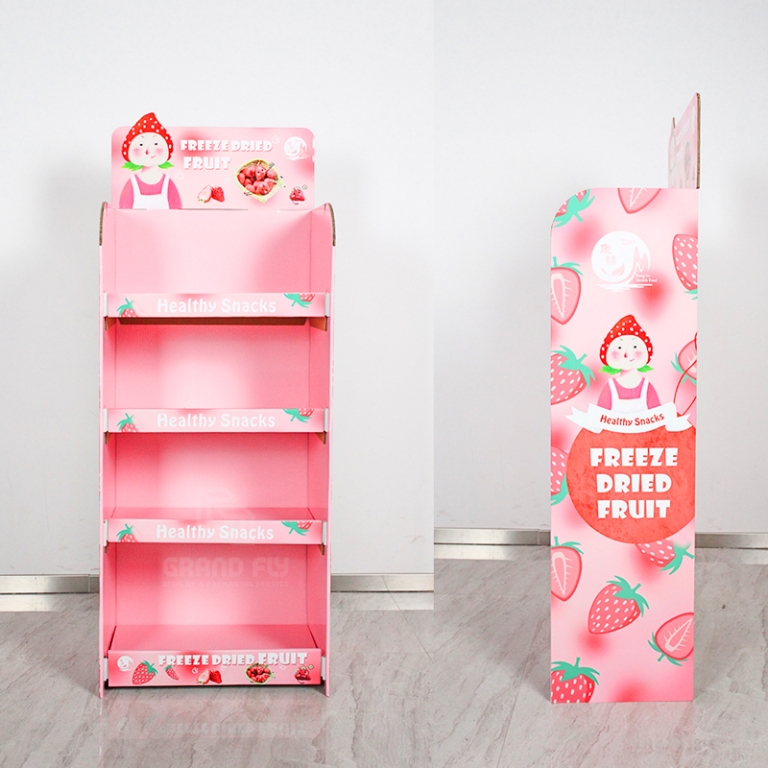 Custom 4-Shelf Cardboard POP Display Stand for Candy | Eco-Friendly ...