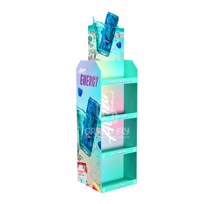 Custom Double-Sided Cardboard FSDU Display for 330ml/500ml Slim Cans ...