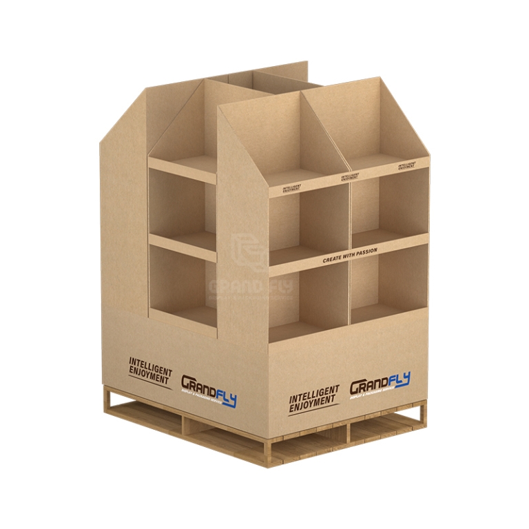 Custom 4-Sided Kraft Cardboard Walmart Pallet Display | High-Impact ...