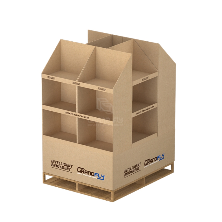 Custom 4-Sided Kraft Cardboard Walmart Pallet Display | High-Impact ...