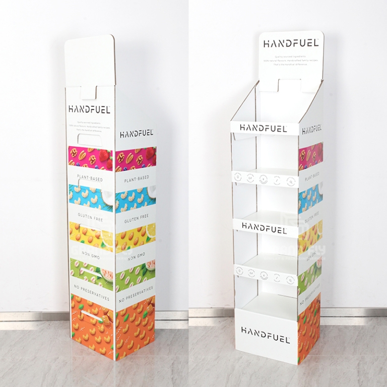 Customizable Cardboard Floor Displays for Snacks & Treats | Easy Assembly